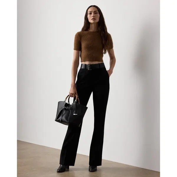 Ralph Lauren Cashmere-alpaca-blend Cropped Sweater