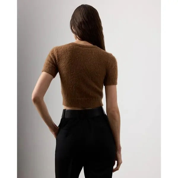 Ralph Lauren Cashmere-alpaca-blend Cropped Sweater