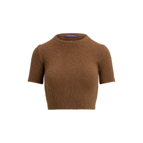 Ralph Lauren Cashmere-alpaca-blend Cropped Sweater