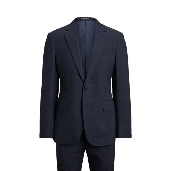 Ralph Lauren Kent Hand-tailored Glen Plaid Wool Suit