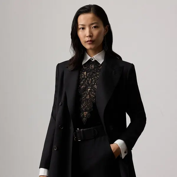 Ralph Lauren Varick Grain De Poudre Jacket