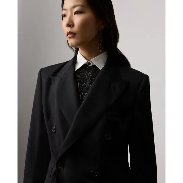 Ralph Lauren Varick Grain De Poudre Jacket