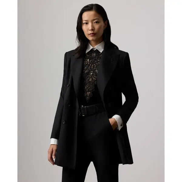 Ralph Lauren Varick Grain De Poudre Jacket