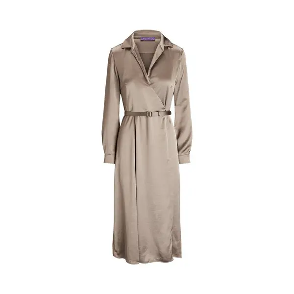 Ralph Lauren Aniyah Washed Charmeuse Day Dress