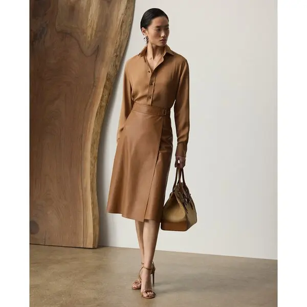 Ralph Lauren Adrien Relaxed Fit Crepe Georgette Shirt