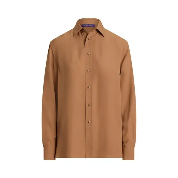 Ralph Lauren Adrien Relaxed Fit Crepe Georgette Shirt