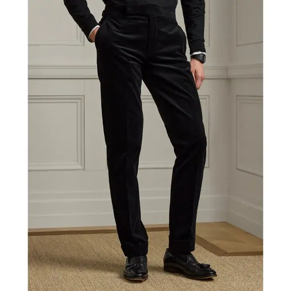 Ralph Lauren Gregory Hand-tailored Corduroy Trouser - Black