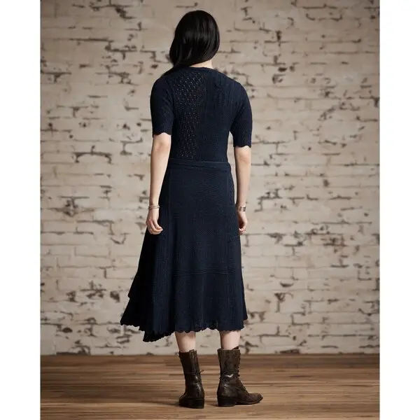 Ralph Lauren Jacquard-knit Pointelle Wrap Dress