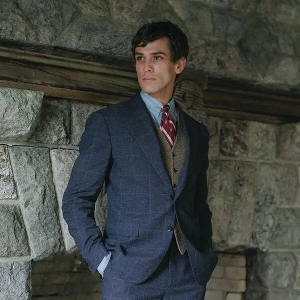 Ralph Lauren Indigo Checked Suit Jacket