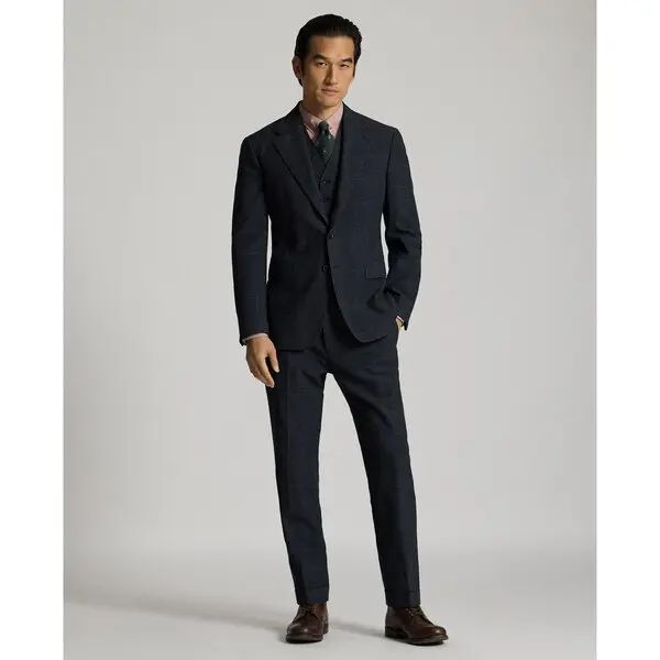 Ralph Lauren Indigo Checked Suit Jacket