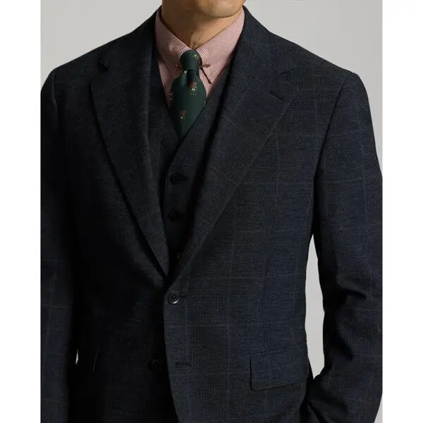 Ralph Lauren Indigo Checked Suit Jacket