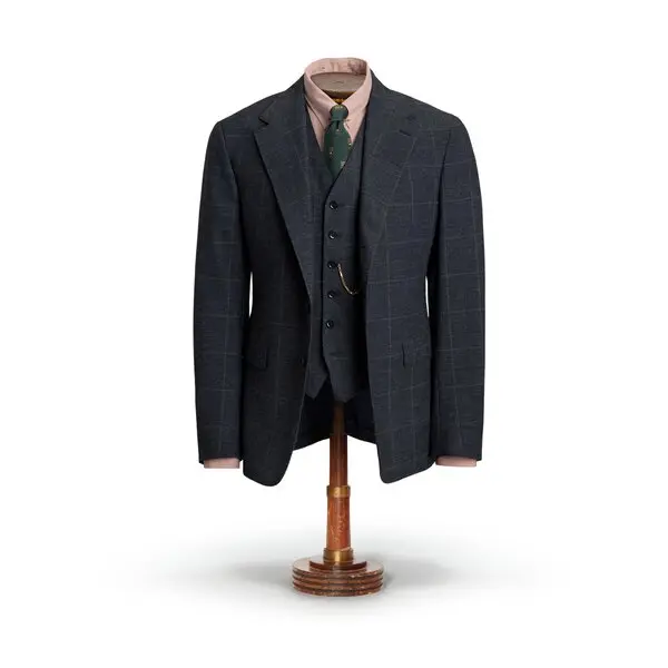 Ralph Lauren Indigo Checked Suit Jacket