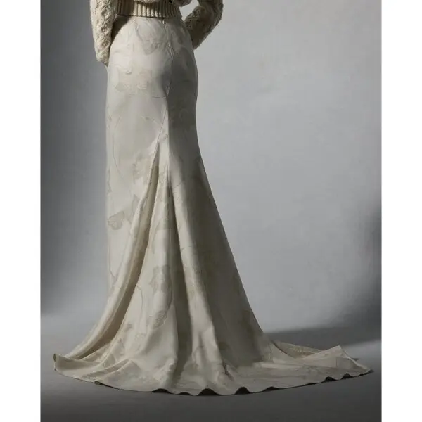 Ralph Lauren Addi Embellished Floral Lamé Maxiskirt