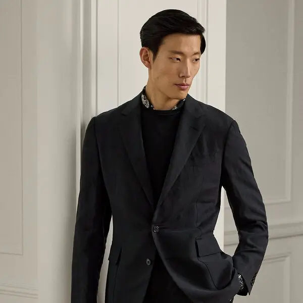 Ralph Lauren Kent Hand-tailored Silk-linen Jacket
