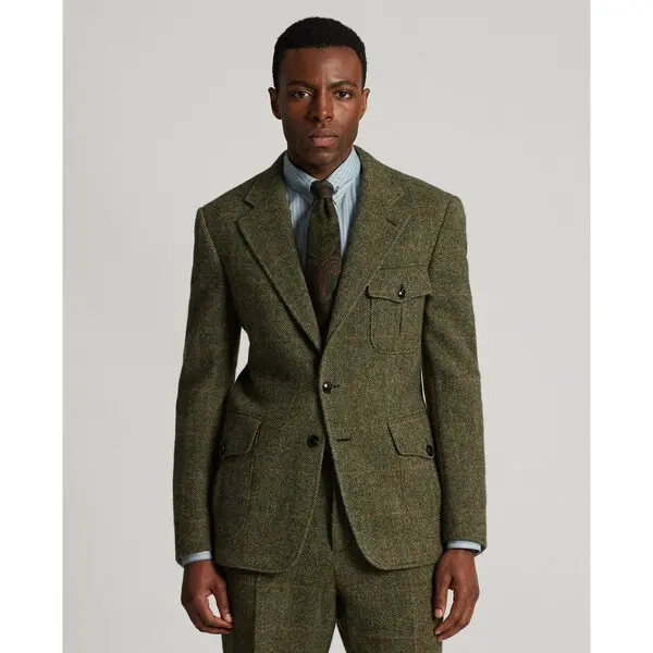Ralph Lauren Windowpane Wool Suit Jacket