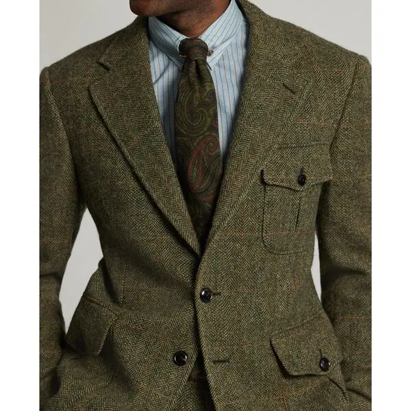 Ralph Lauren Windowpane Wool Suit Jacket