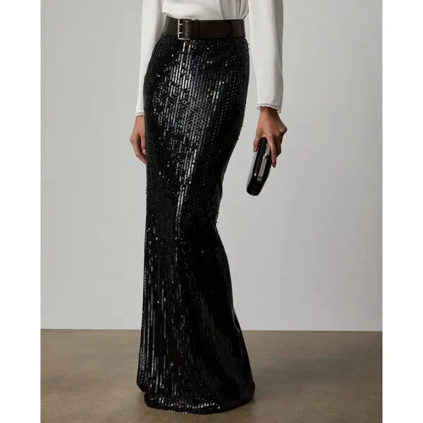 Ralph Lauren Winslow Embellished Tulle Maxiskirt