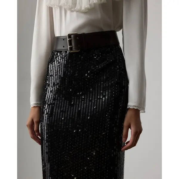 Ralph Lauren Winslow Embellished Tulle Maxiskirt