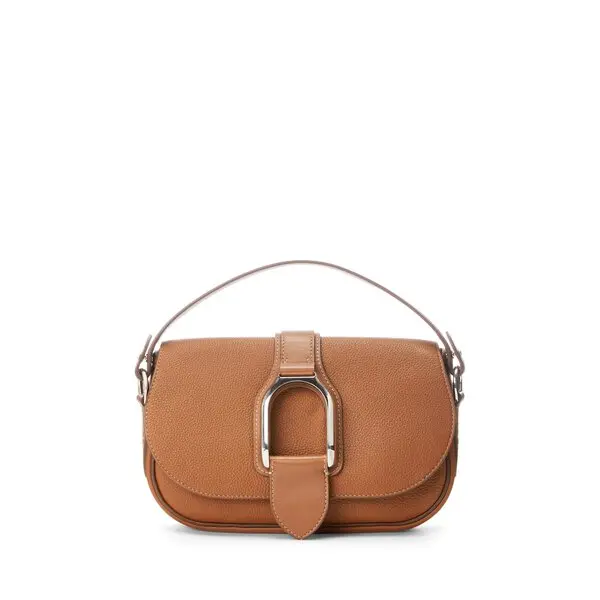Ralph Lauren Welington Calfskin Shoulder Bag - Rl Gold