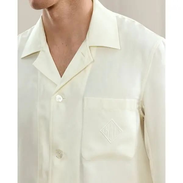 Ralph Lauren Monogram Silk Pajama Set
