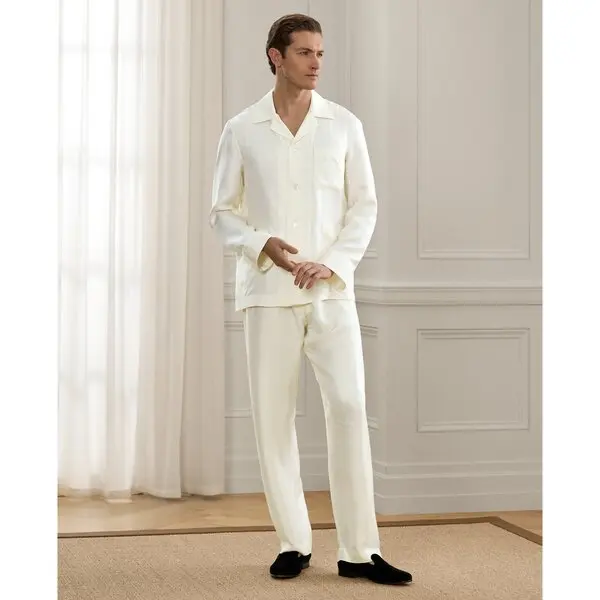 Ralph Lauren Monogram Silk Pajama Set