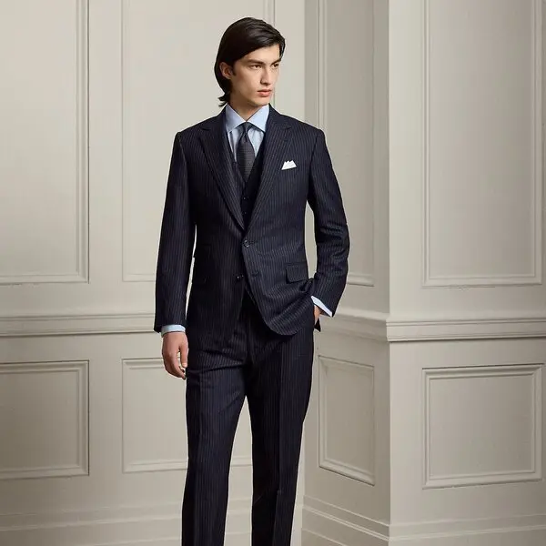 Ralph Lauren Gregory Hand-tailored Striped Wool Suit