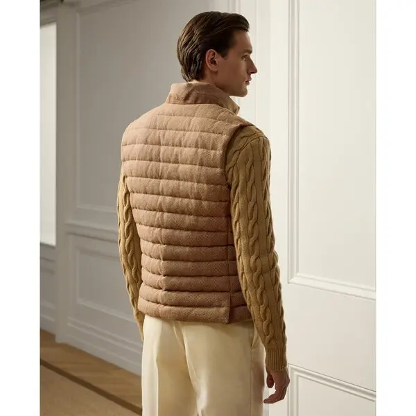 Ralph Lauren Quilted Tweed Down Vest