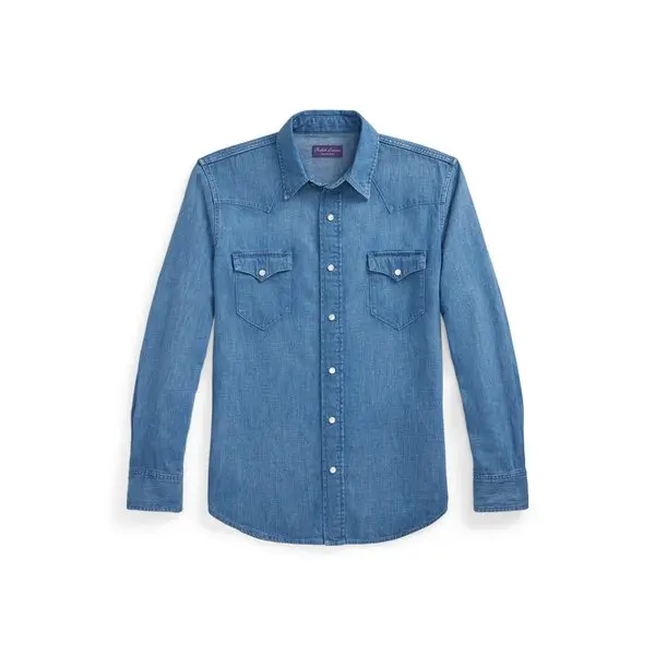 Ralph Lauren Cotton-linen Denim Western Shirt