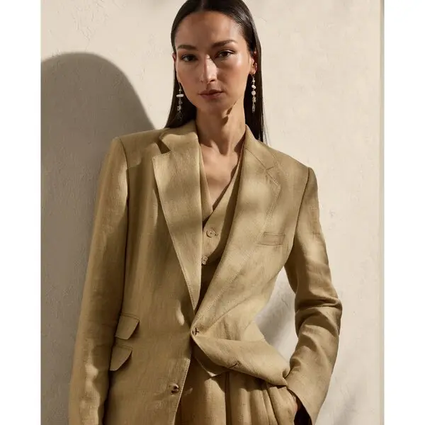 Ralph Lauren Russell Silk-linen Twill Jacket