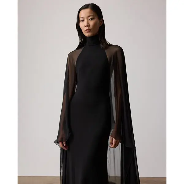 Ralph Lauren Tilly Jersey Evening Dress