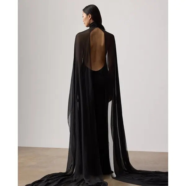 Ralph Lauren Tilly Jersey Evening Dress