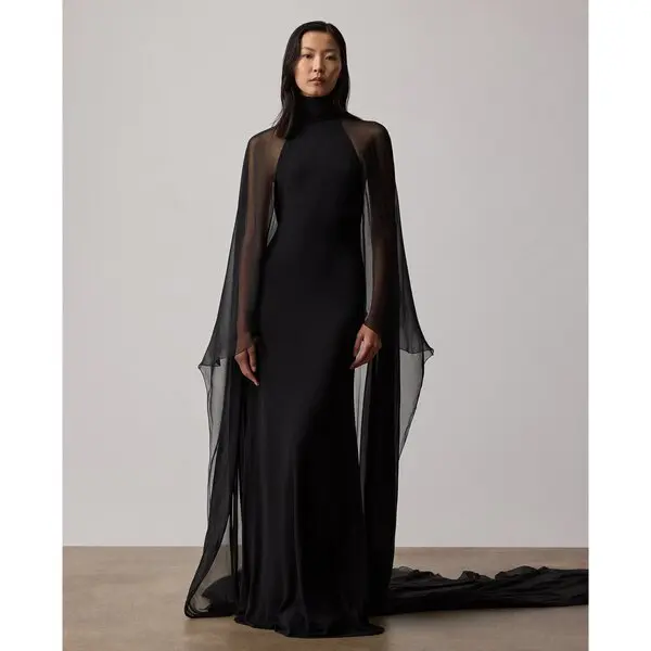 Ralph Lauren Tilly Jersey Evening Dress