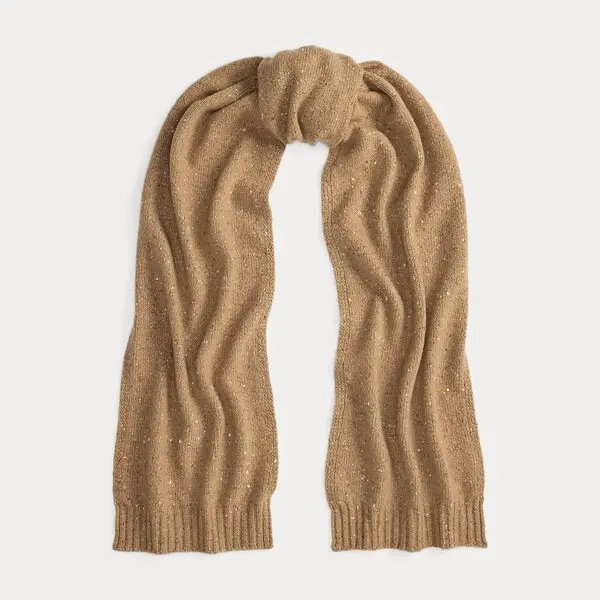 Ralph Lauren Cashmere Donegal Scarf - Camel