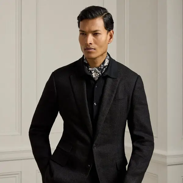 Ralph Lauren Kent Hand-tailored Herringbone Jacket