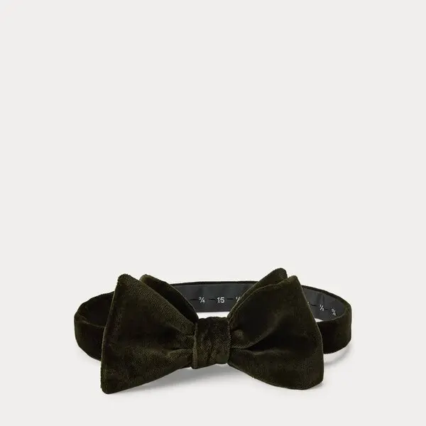 Ralph Lauren Pre-tied Velvet Bow Tie - Loden