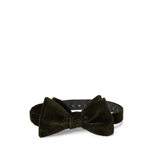 Ralph Lauren Pre-tied Velvet Bow Tie - Loden