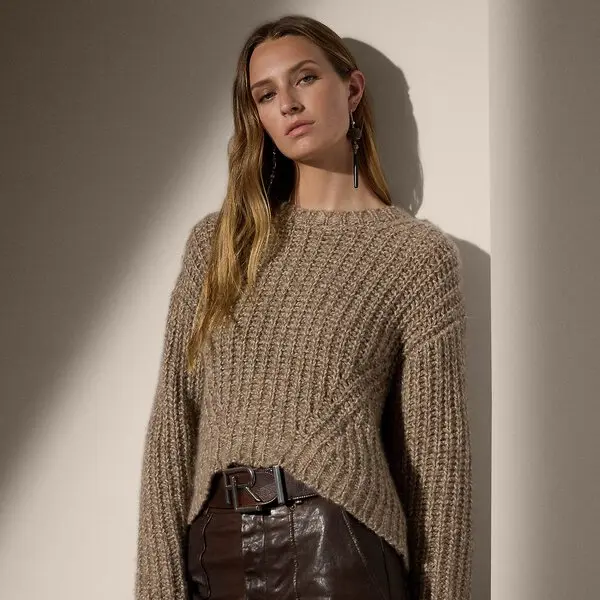 Ralph Lauren Rib-knit Mouliné Cashmere-silk Sweater