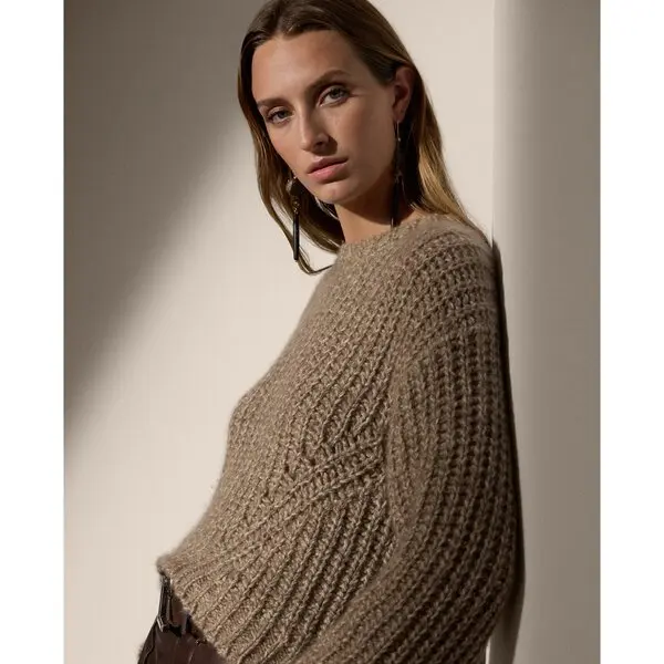 Ralph Lauren Rib-knit Mouliné Cashmere-silk Sweater