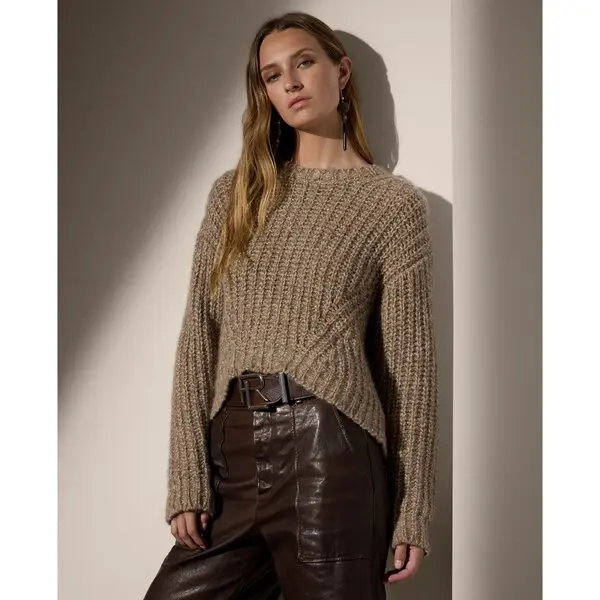 Ralph Lauren Rib-knit Mouliné Cashmere-silk Sweater