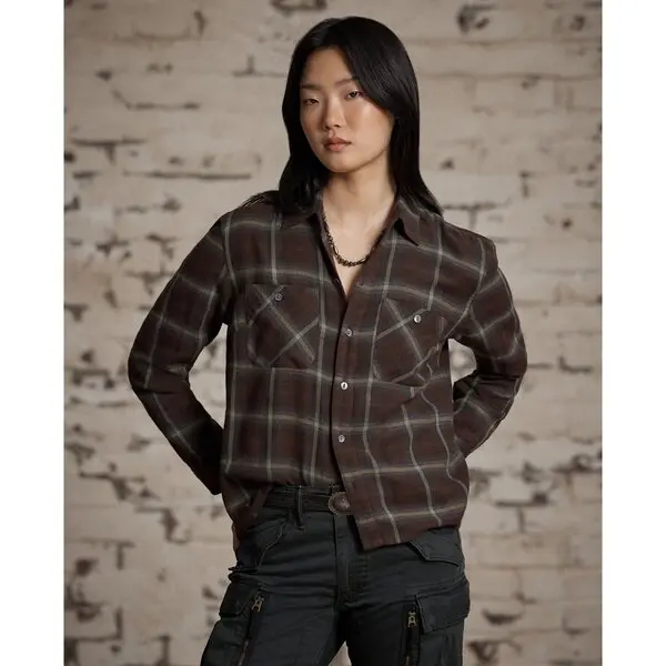 Ralph Lauren Heathered Plaid Cotton Shirt