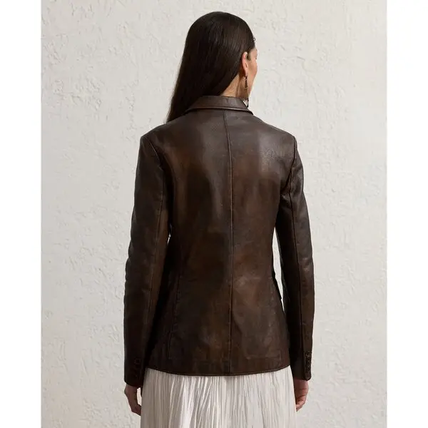 Ralph Lauren Tomasso Distressed Leather Jacket