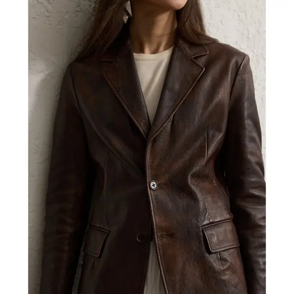 Ralph Lauren Tomasso Distressed Leather Jacket