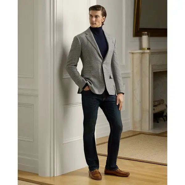 Ralph Lauren Kent Hand-tailored Houndstooth Jacket