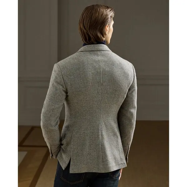 Ralph Lauren Kent Hand-tailored Houndstooth Jacket