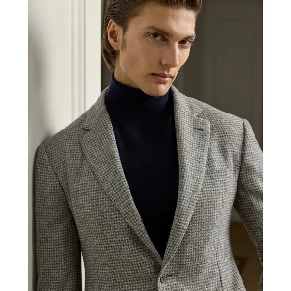 Ralph Lauren Kent Hand-tailored Houndstooth Jacket