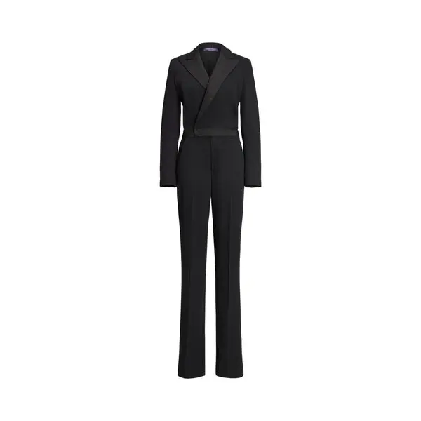 Ralph Lauren Tenney Wool Gabardine Tuxedo Jumpsuit
