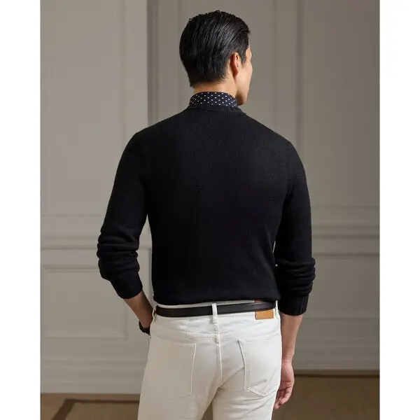 Ralph Lauren Silk-linen Crewneck Sweater - Classic Black