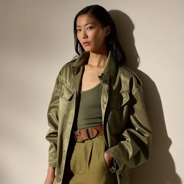 Ralph Lauren Teresa Peached Belted Coat