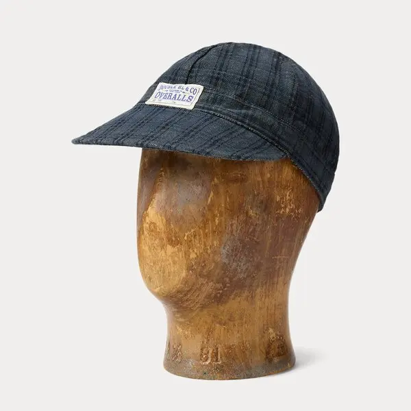 Ralph Lauren Plaid Jacquard Denim Engineer Cap - Rinse