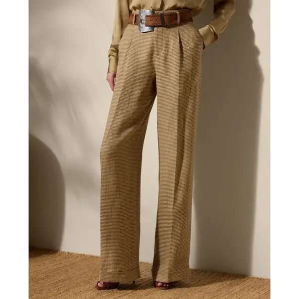 Ralph Lauren Acklie Houndstooth Tweed Pant